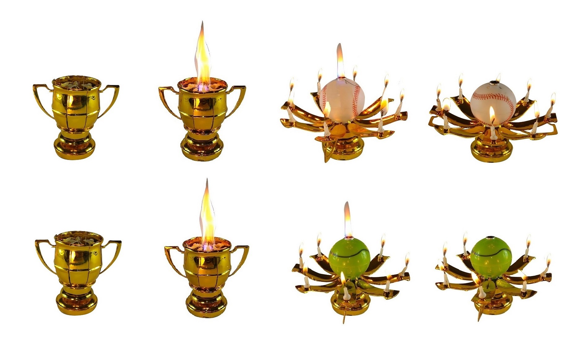 2 Pack Sport Ball Trophy Birthday Exciting Candle – (Tennis and ...