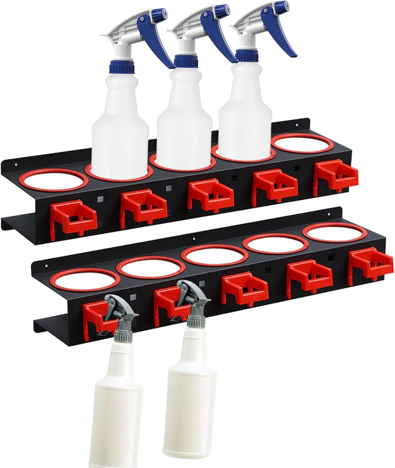 2 Pack Spray Bottle Storage Rack, Wall Mount Spray Bottle Holder Car ...