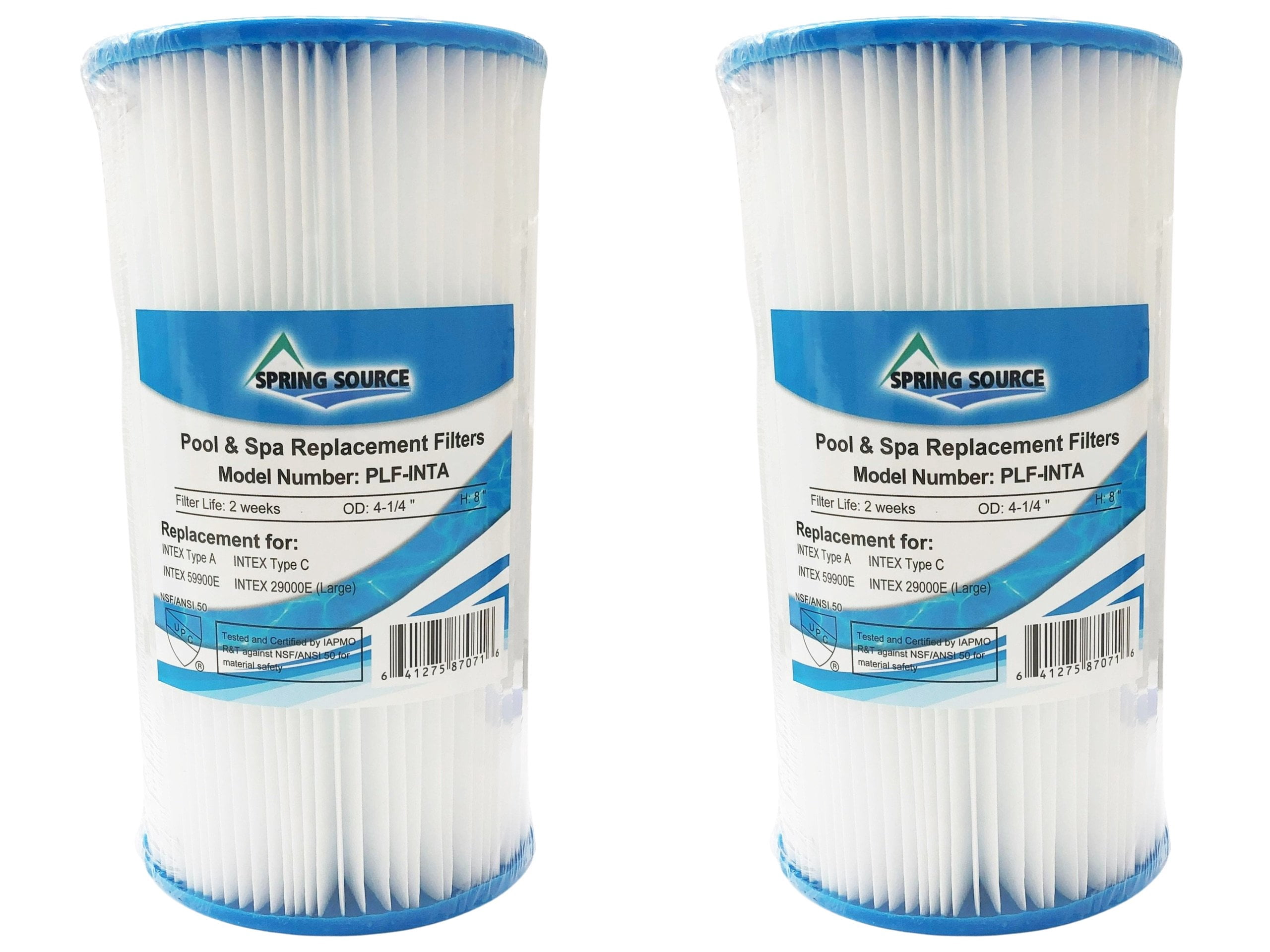 2-Pack Spring Source Replacement Filter for Type A or C, Compatible ...