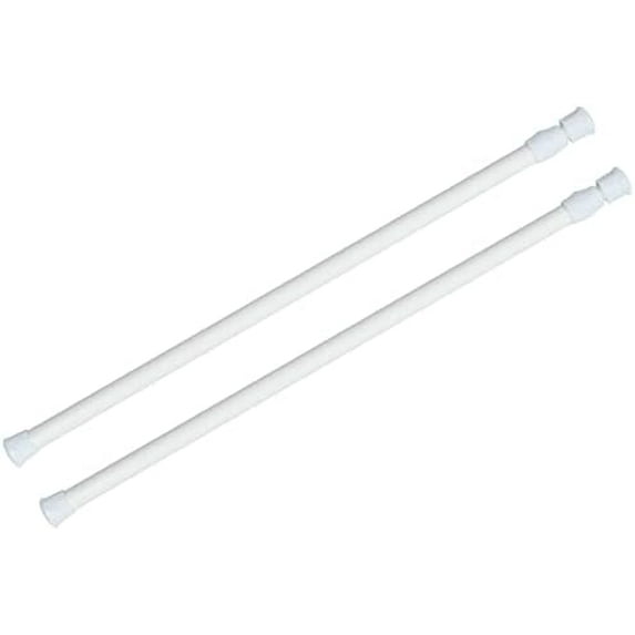 2 Pack Spring Tension Curtain Rod for Window 16 to 28 Inch, Expandable ...