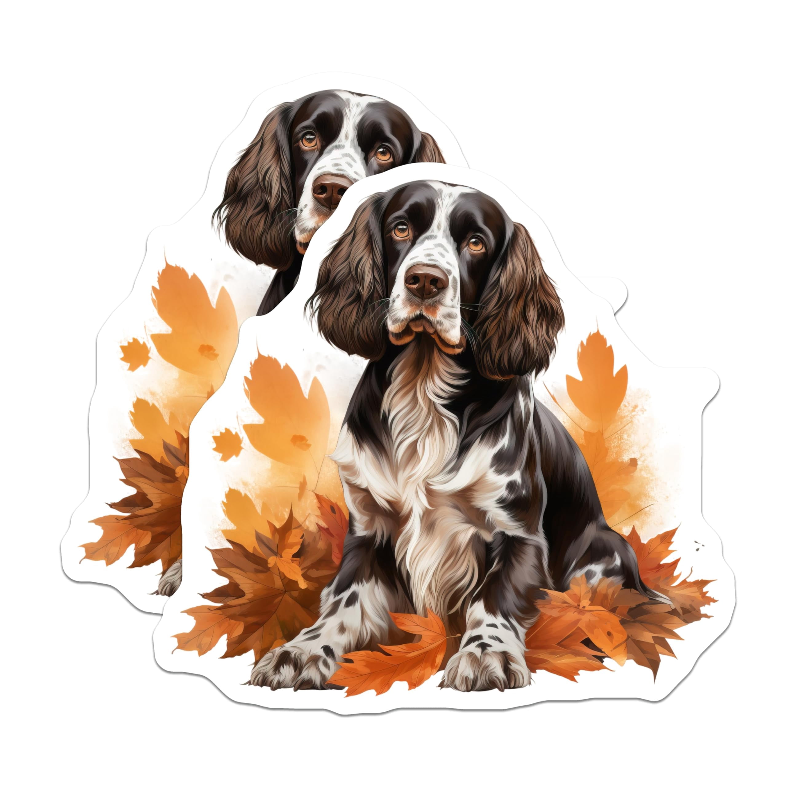(2 Pack) Springer Spaniel Dog Magnets - Autumn Leaves Decor - Pet Lover ...