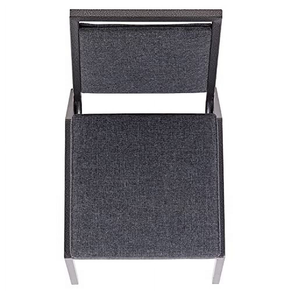 2 Pack Square Back Banquet Stack Chair in Dark Gray Fabric - Wedding ...
