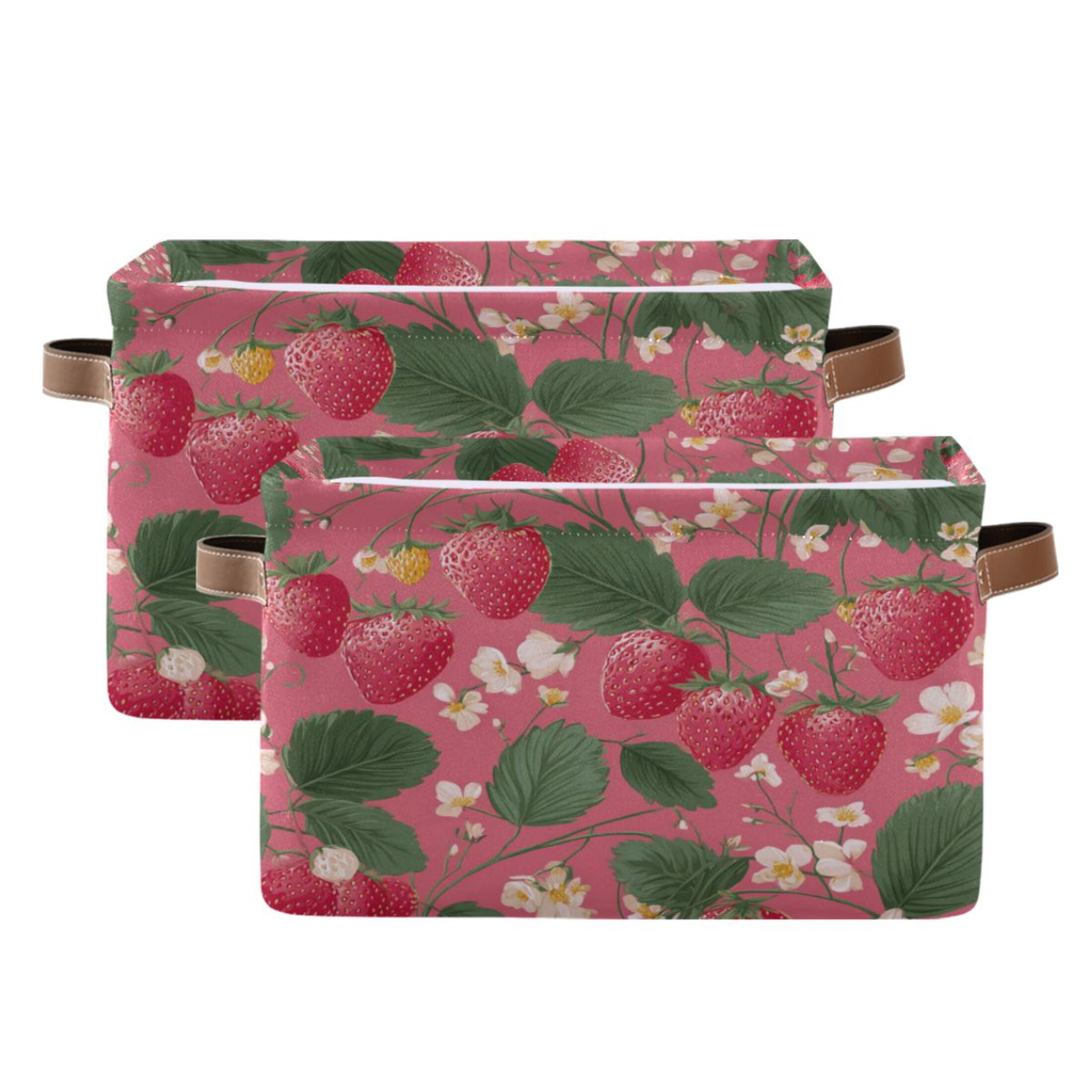 2-Pack Square Closet Organizers with Handles Open Basket Bins ...