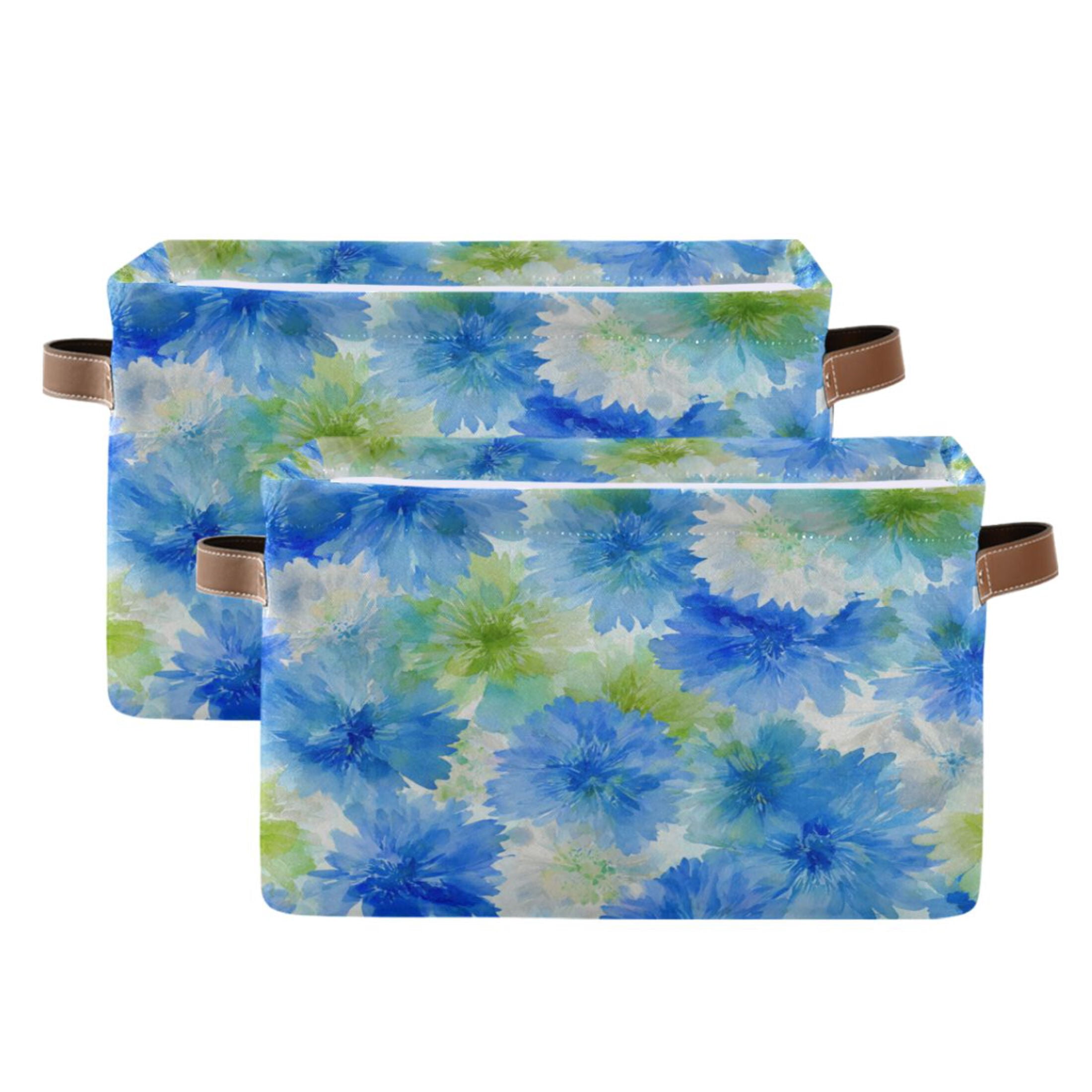 2-Pack Square Closet Organizers with Handles Open Basket Bins ...