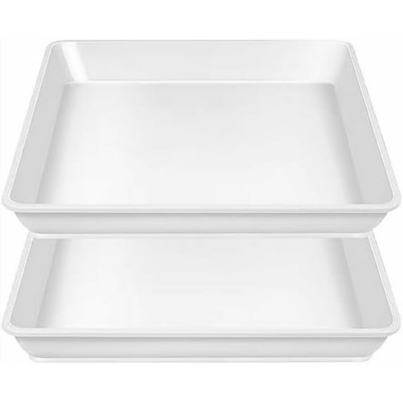 2 Pack Square Plant Saucer 18 Inch, Plastic Plant Saucer, Heavy Duty ...