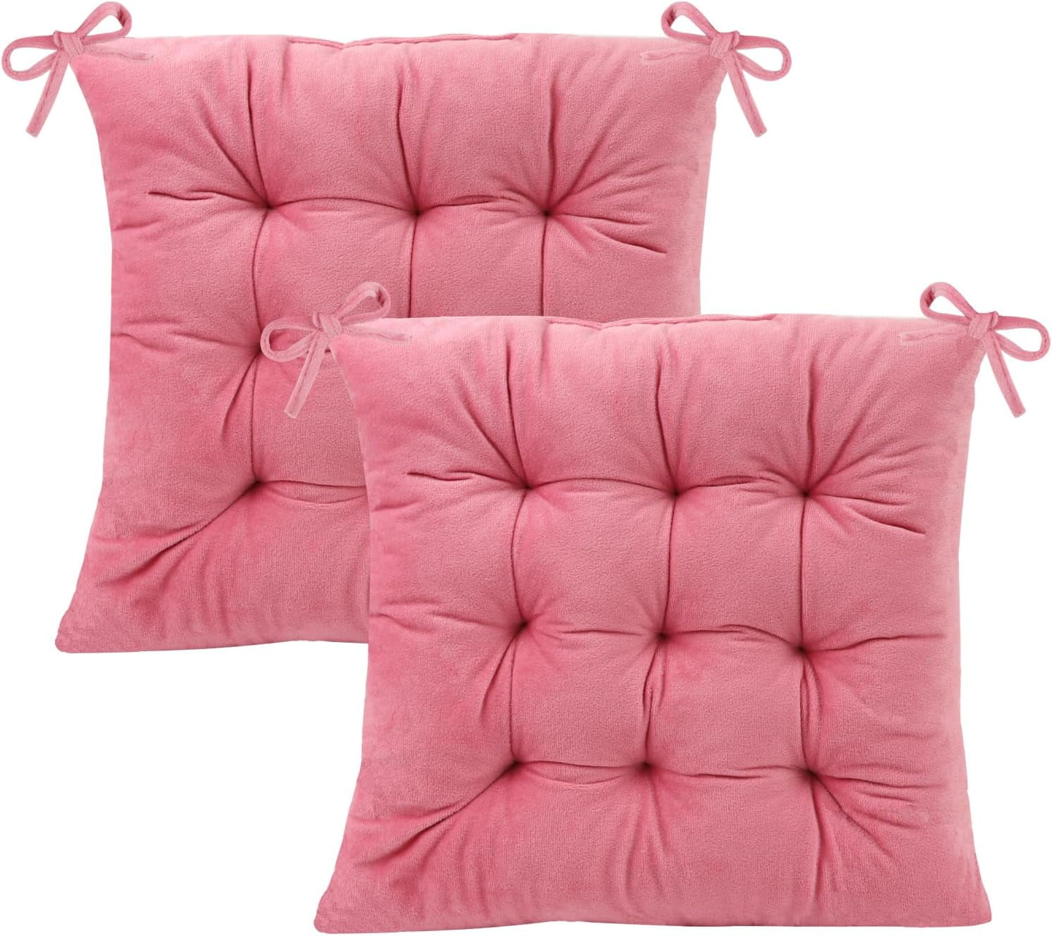 2 Pack Square Seat Cushion Chair Pads for Kitchen Dining Chairs, Soft ...