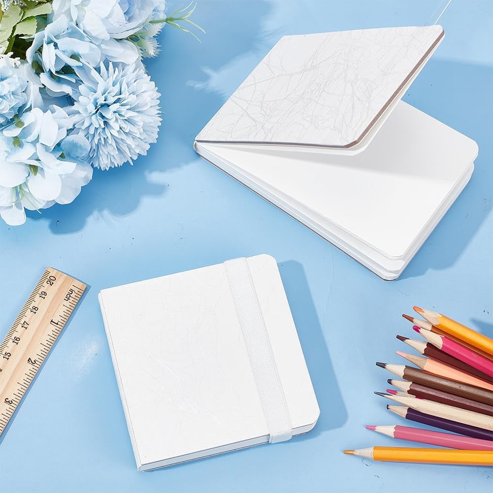 2 Pack Square Watercolor Journal 300gsm Cotton Watercolor Paper 48 ...