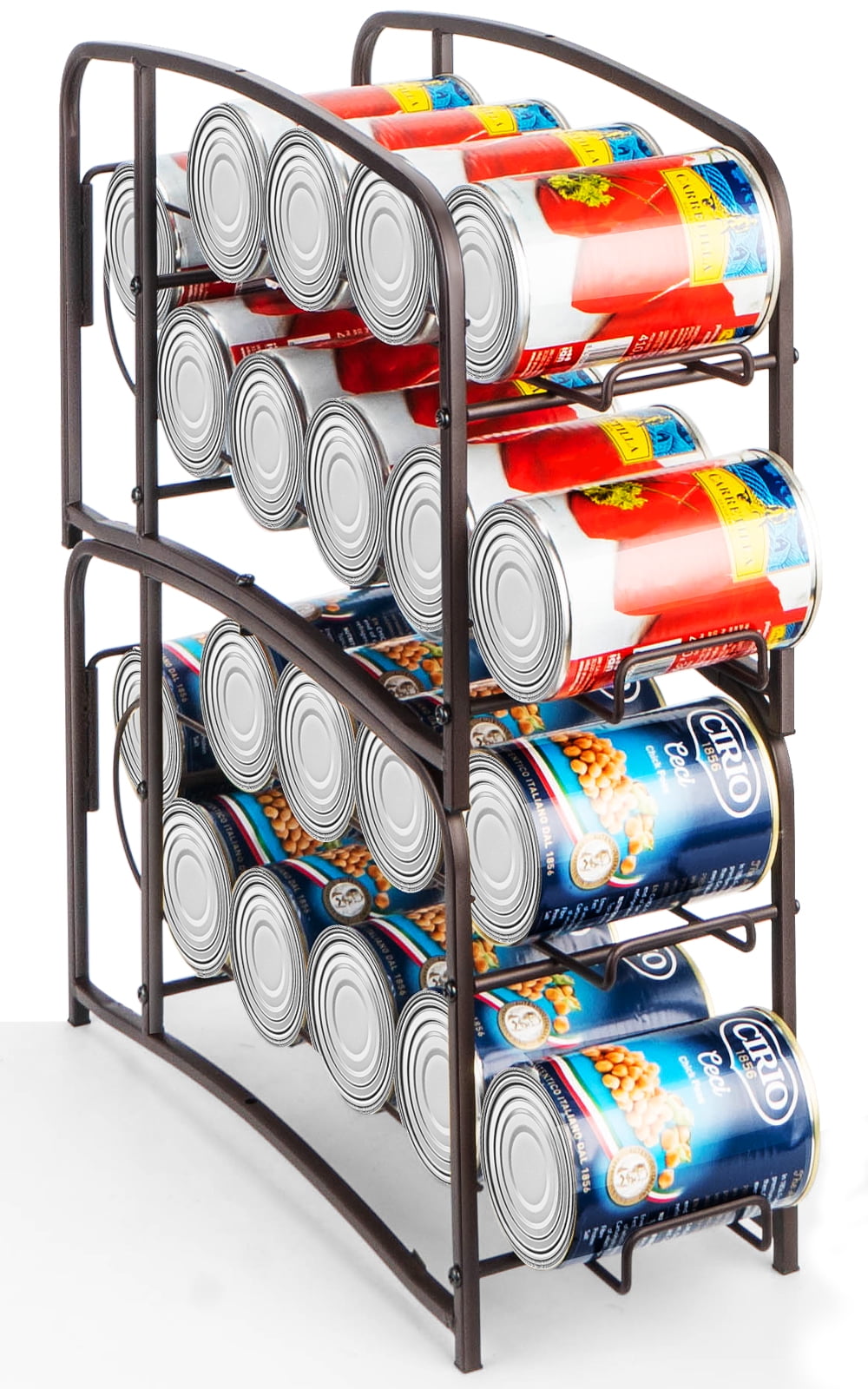 Auledio Stackable Can Organizer, 2-Tier Beverage Dispenser for Pantry ...