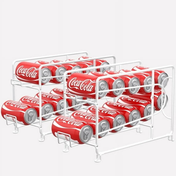 SUFAUY White Stackable Metal Can Dispenser for Refrigerator, Pantry ...