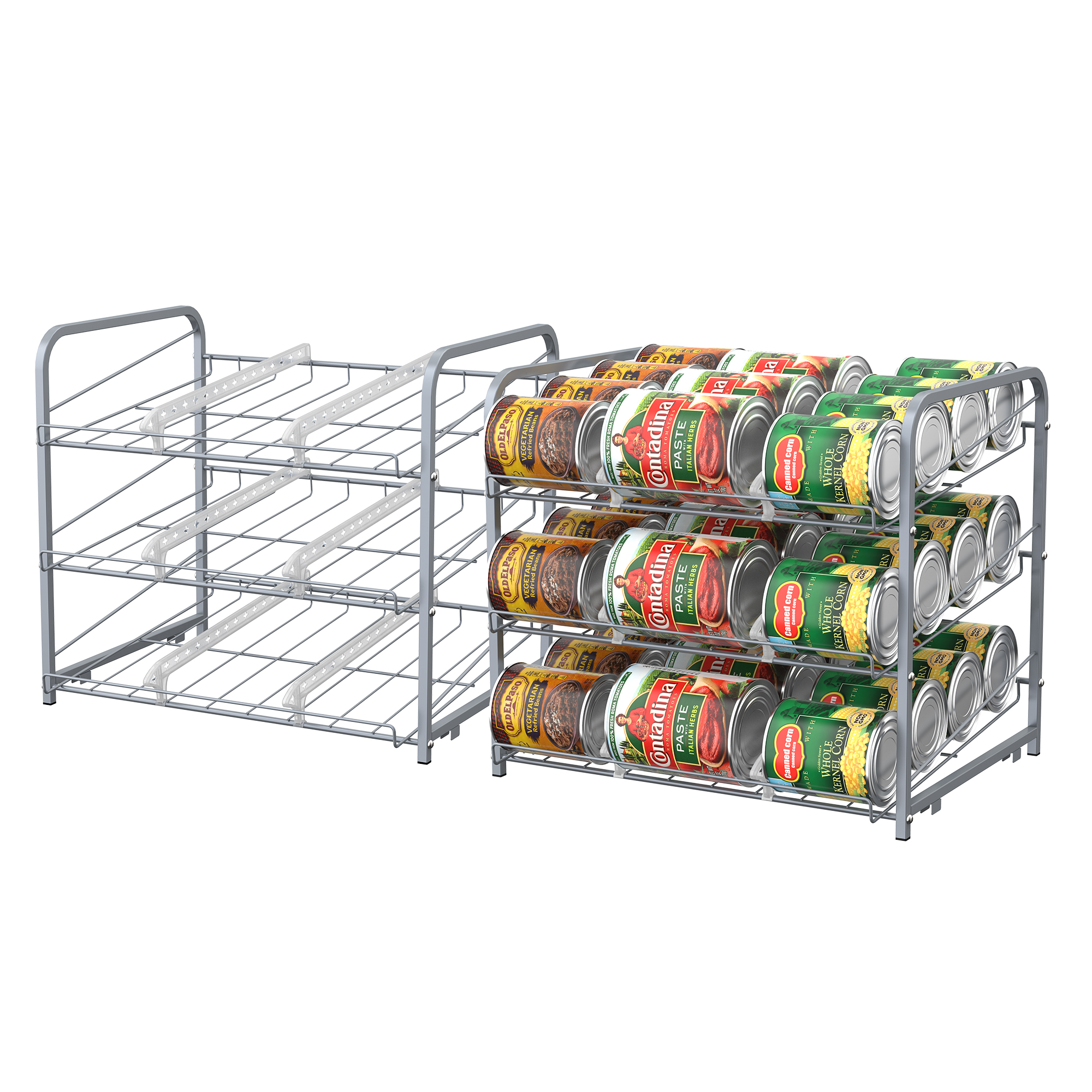 2 Pack Stackable Can Storage Dispenser Cabinet Organiser Tiltable ...