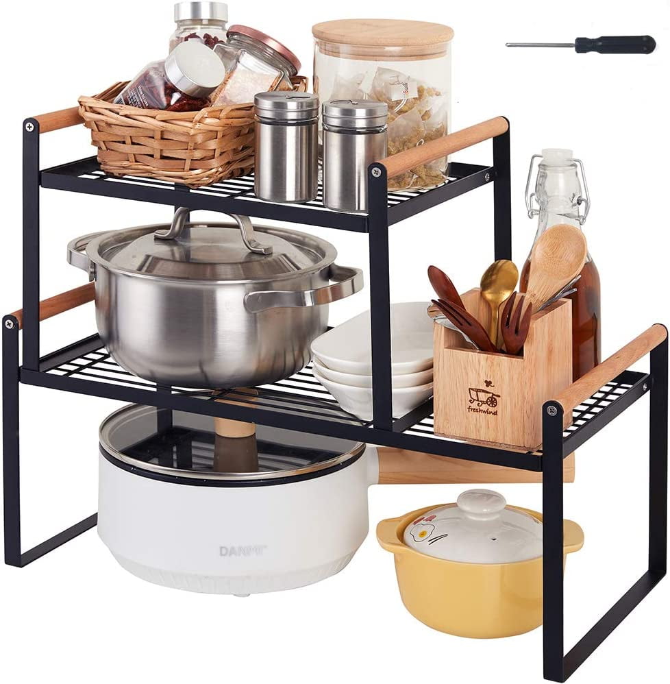 2-Pack Stackable Organizer Set-Versatile Storage Solution for Cabinets ...