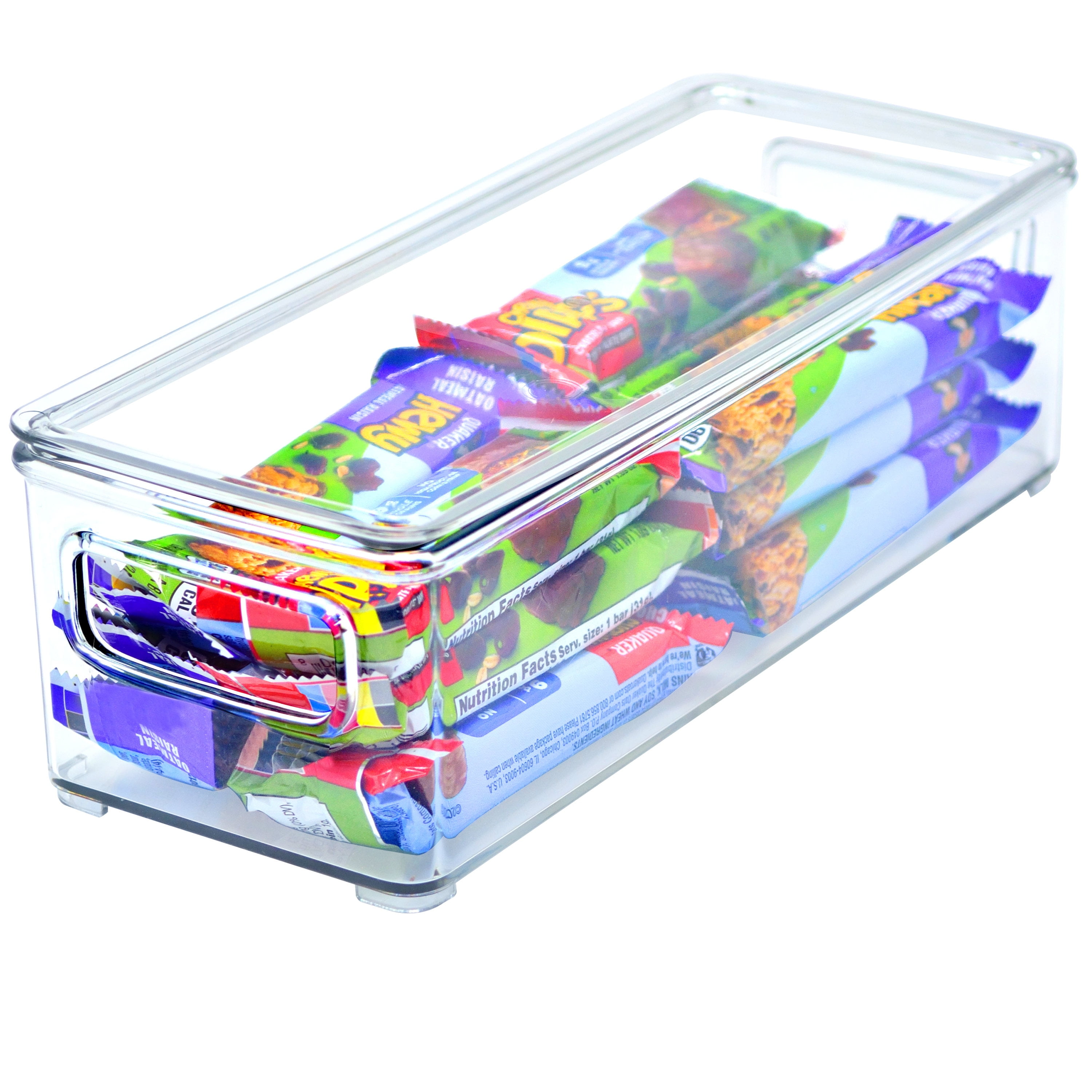 2 Pack Stackable Plastic Storage Organizer Container Bins with Lids, 10 ...