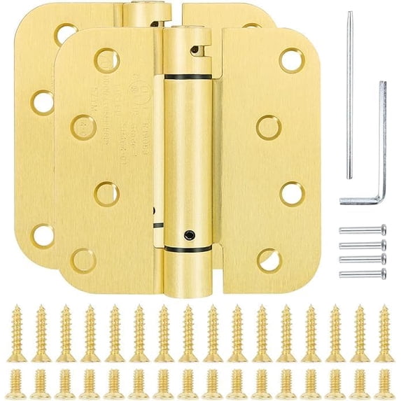 2 Pack Stain Brushed Brass 4 Inch Heavy Duty Hardware Auto/Automatic ...