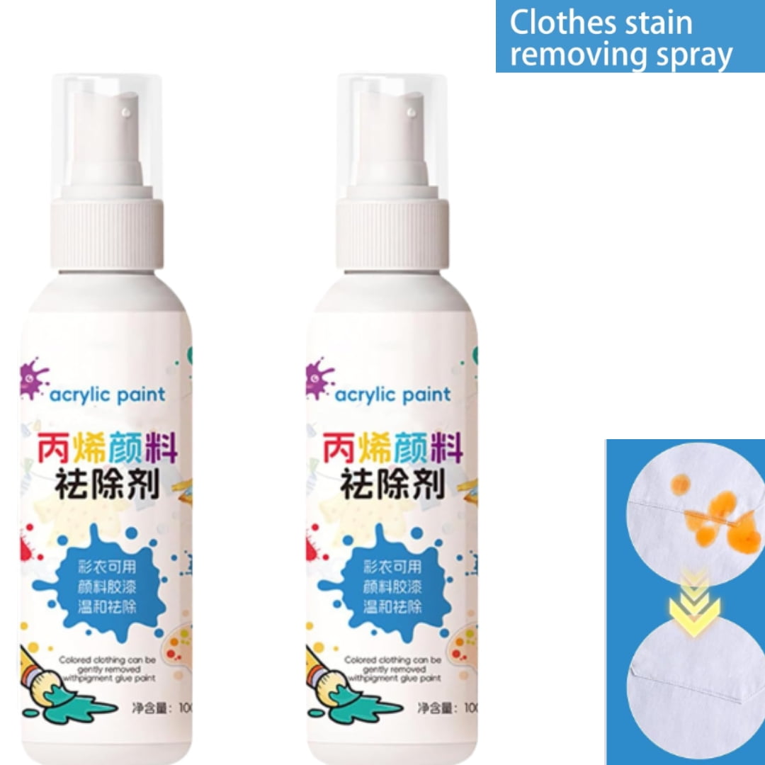 2 Pack Stain Treater Spray, Messy Stain Remover, Acrylic Paint ...