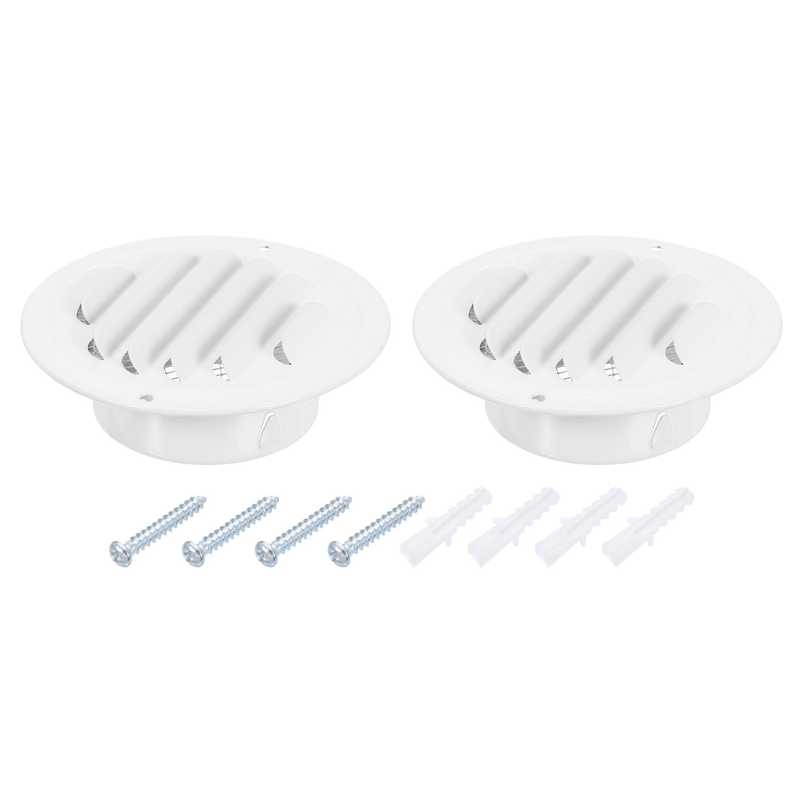 2 Pack Stainless Steel Air Vents, 3 Inch Louvered Grille Cover, White ...