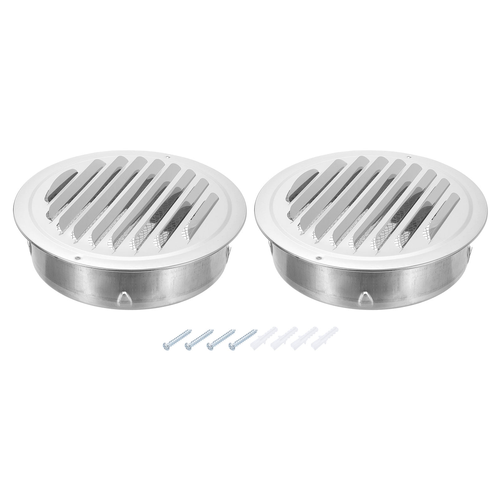 2 Pack Stainless Steel Air Vents, 7.7 Inch Louvered Grille Cover ...