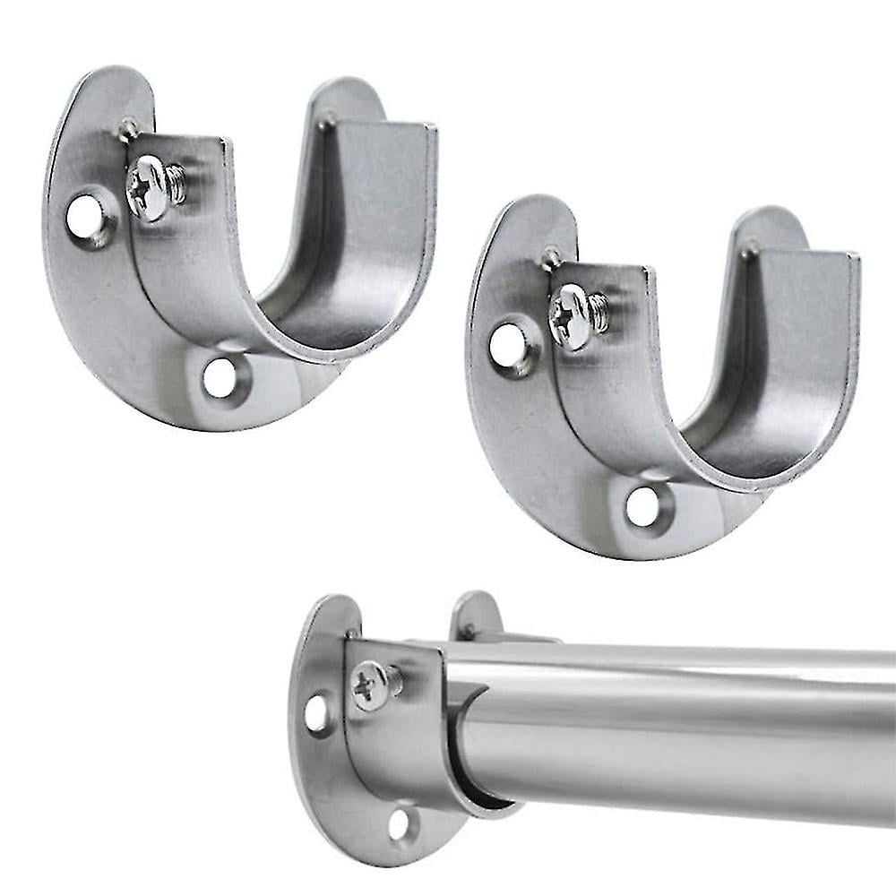 2 Pack Stainless Steel Closet Pole Sockets, Heavy Duty Closet Rod End ...