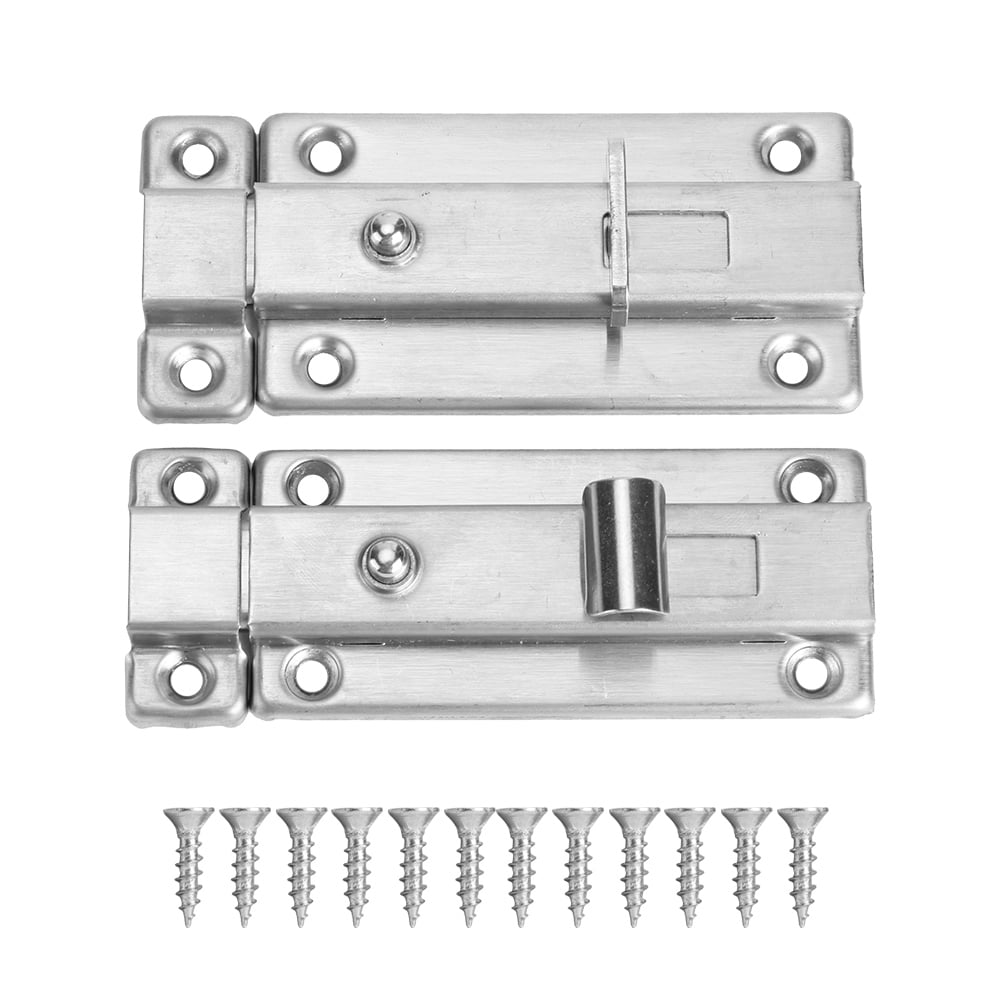 2-Pack Stainless Steel Door Bolts with Springs - Manual Door Hardware ...