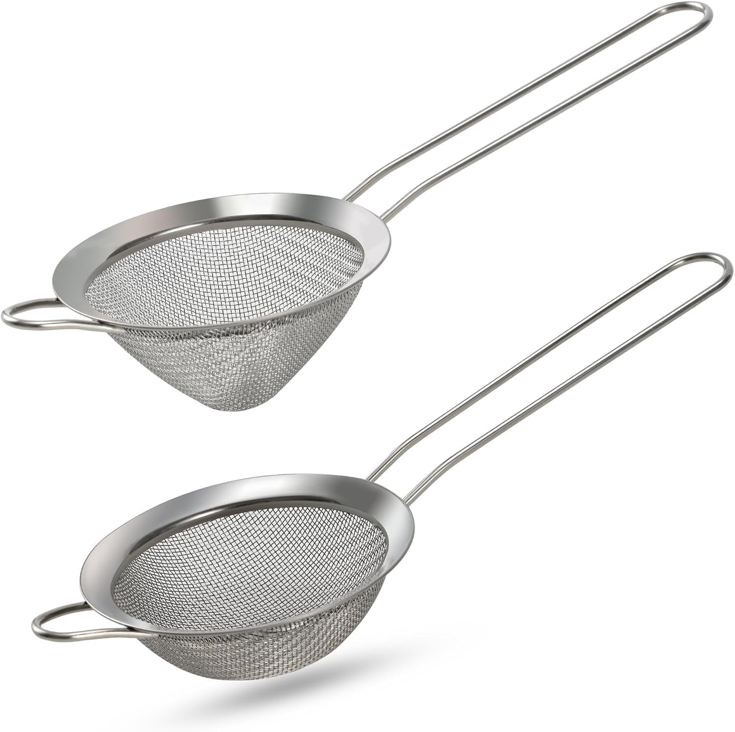 2-Pack Stainless Steel Fine Mesh Strainer - 3.35 Inch & Coffee Sieve ...
