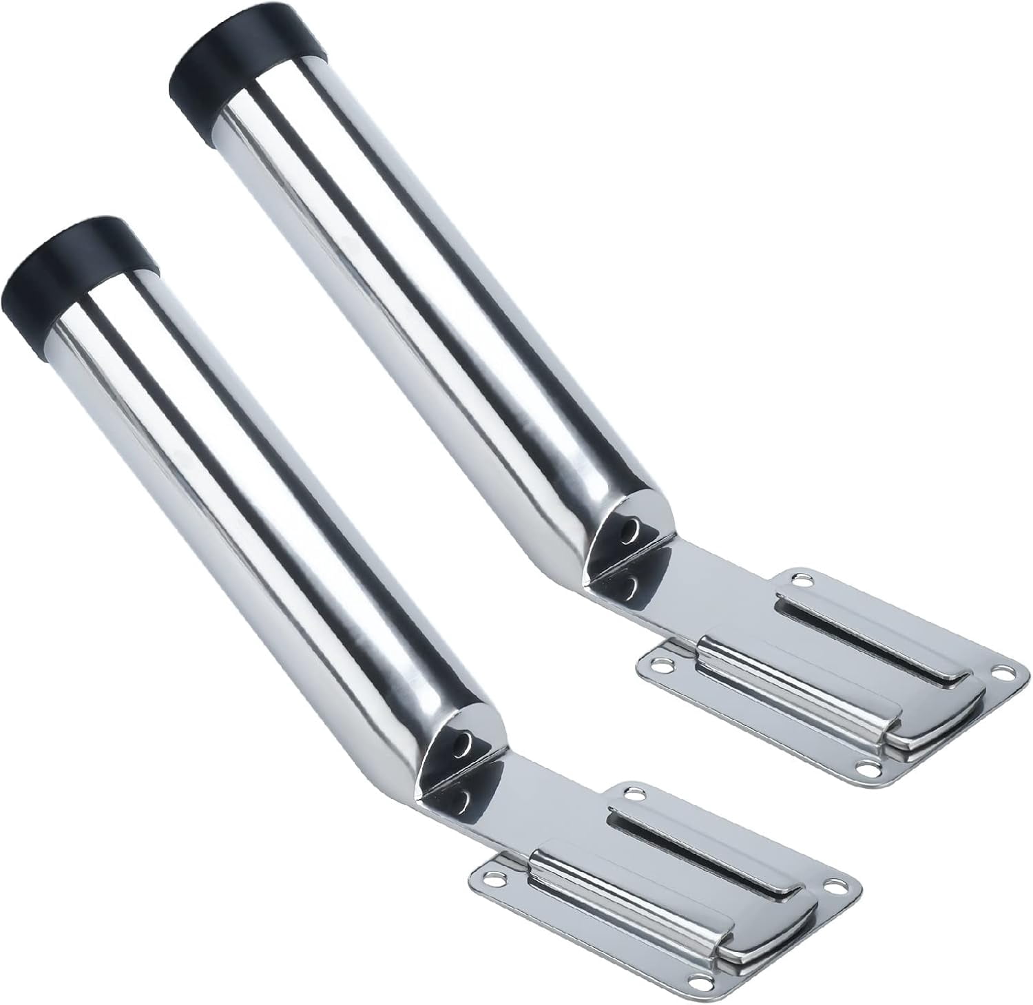 2-Pack Stainless Steel Fishing Rod Holder Slide Mount Removable Rod ...