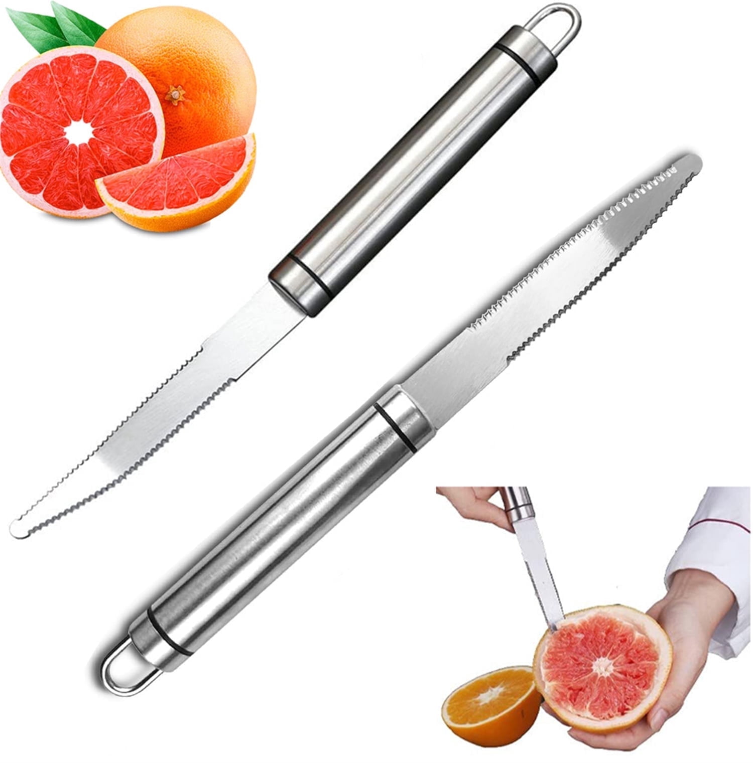 2 Pack Stainless Steel Grapefruit Knife,Happon Grapefruit Peeler with ...