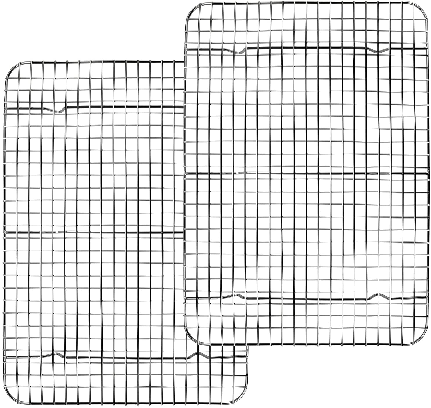 2 Pack Stainless Steel Grid Cooling Rack Baking Tray Non-stick Cookie ...