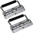 2 Pack Stainless Steel Handles Folding Spring Loaded Handle Metal Trunk ...