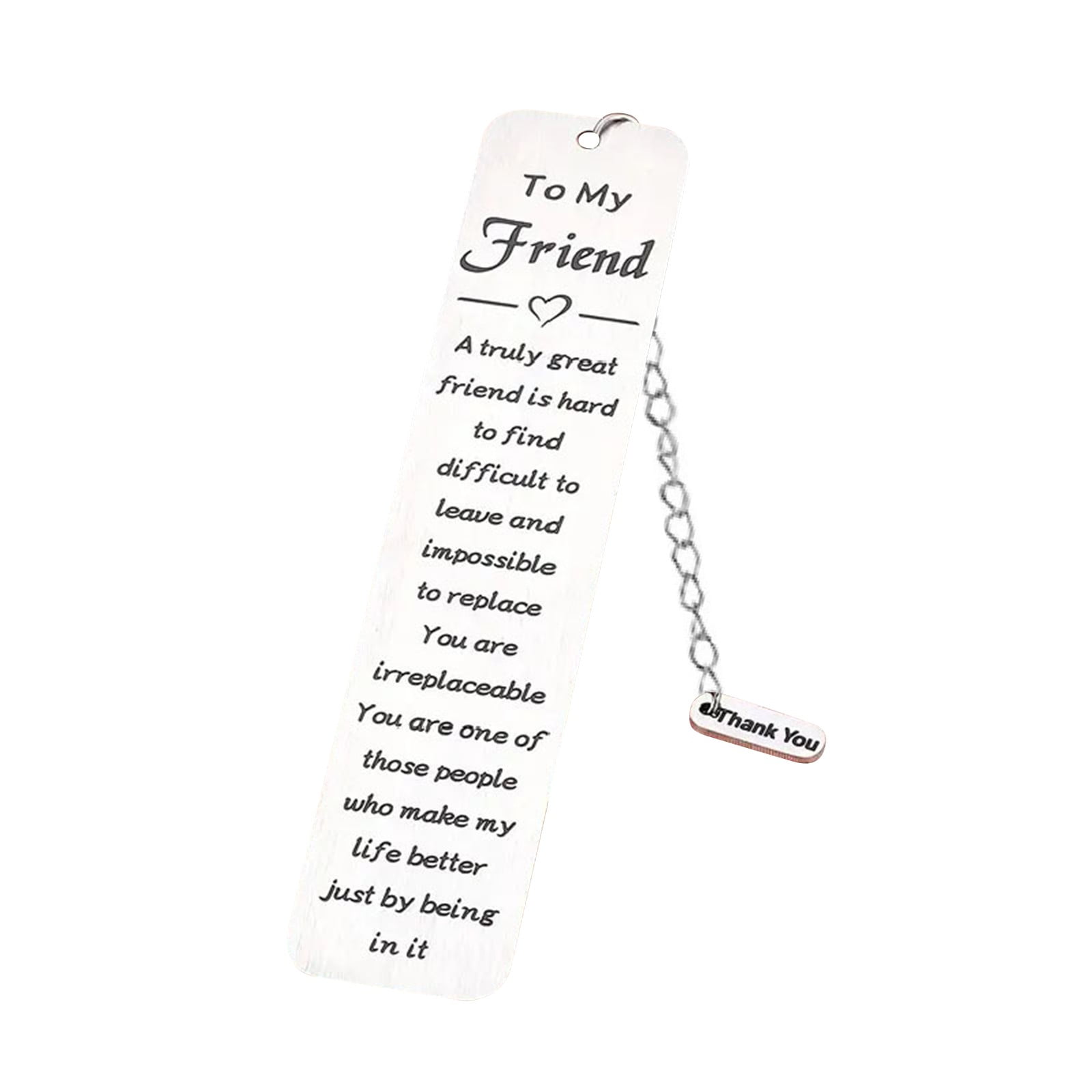 2-Pack Stainless Steel Inspirational Text Ruler Bookmarks | Metal ...