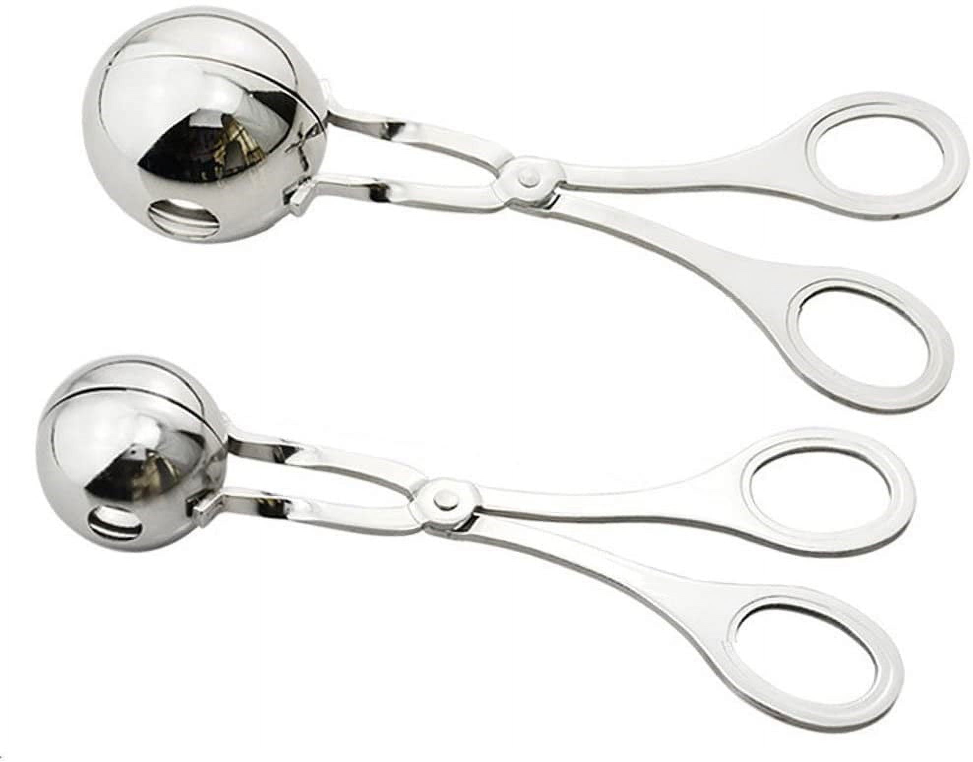 2-Pack Stainless Steel Meat Baller Cookie Dough Scoop, Meatball Scoop ...