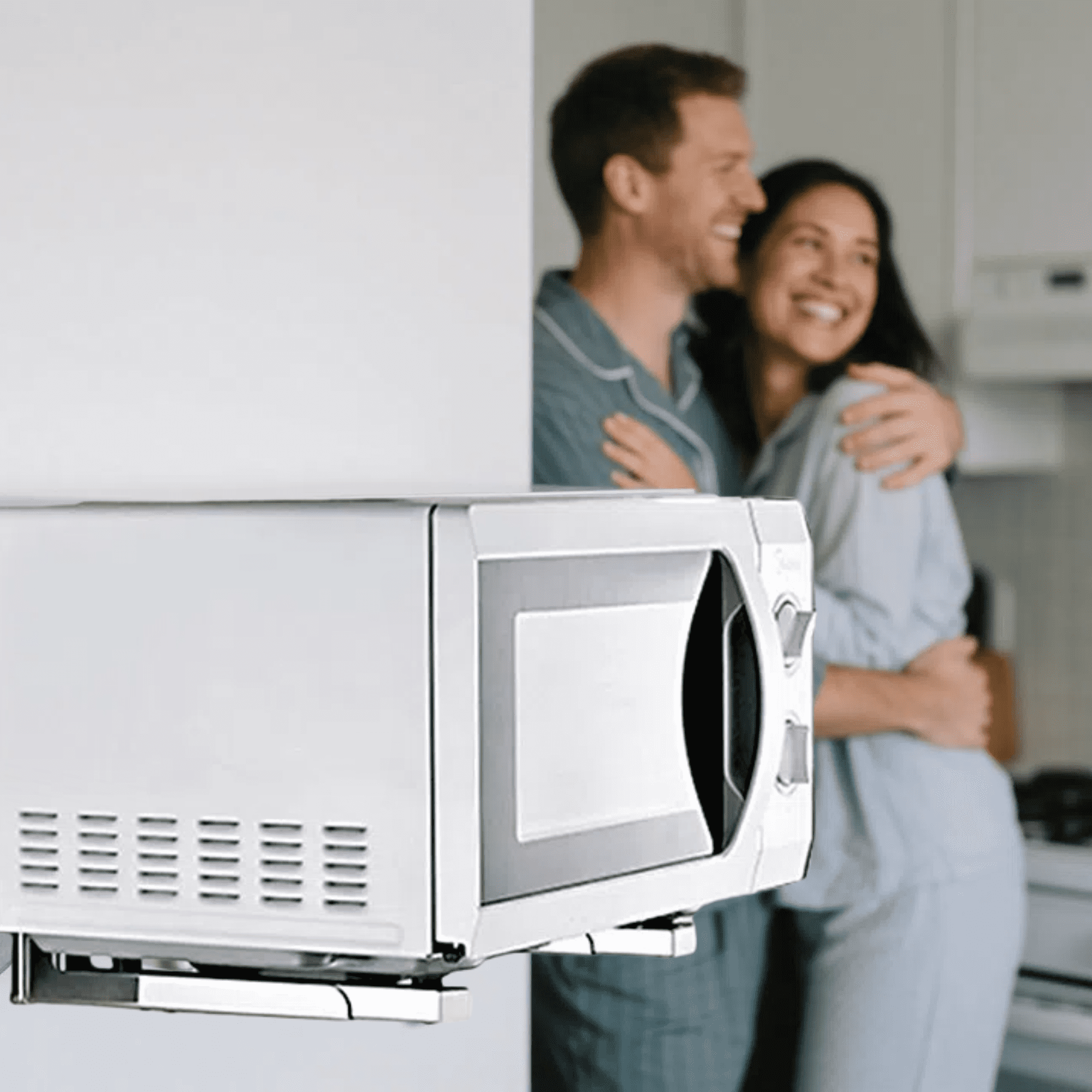 2-Pack Stainless Steel Microwave Oven Wall Mount Bracket - Sturdy ...