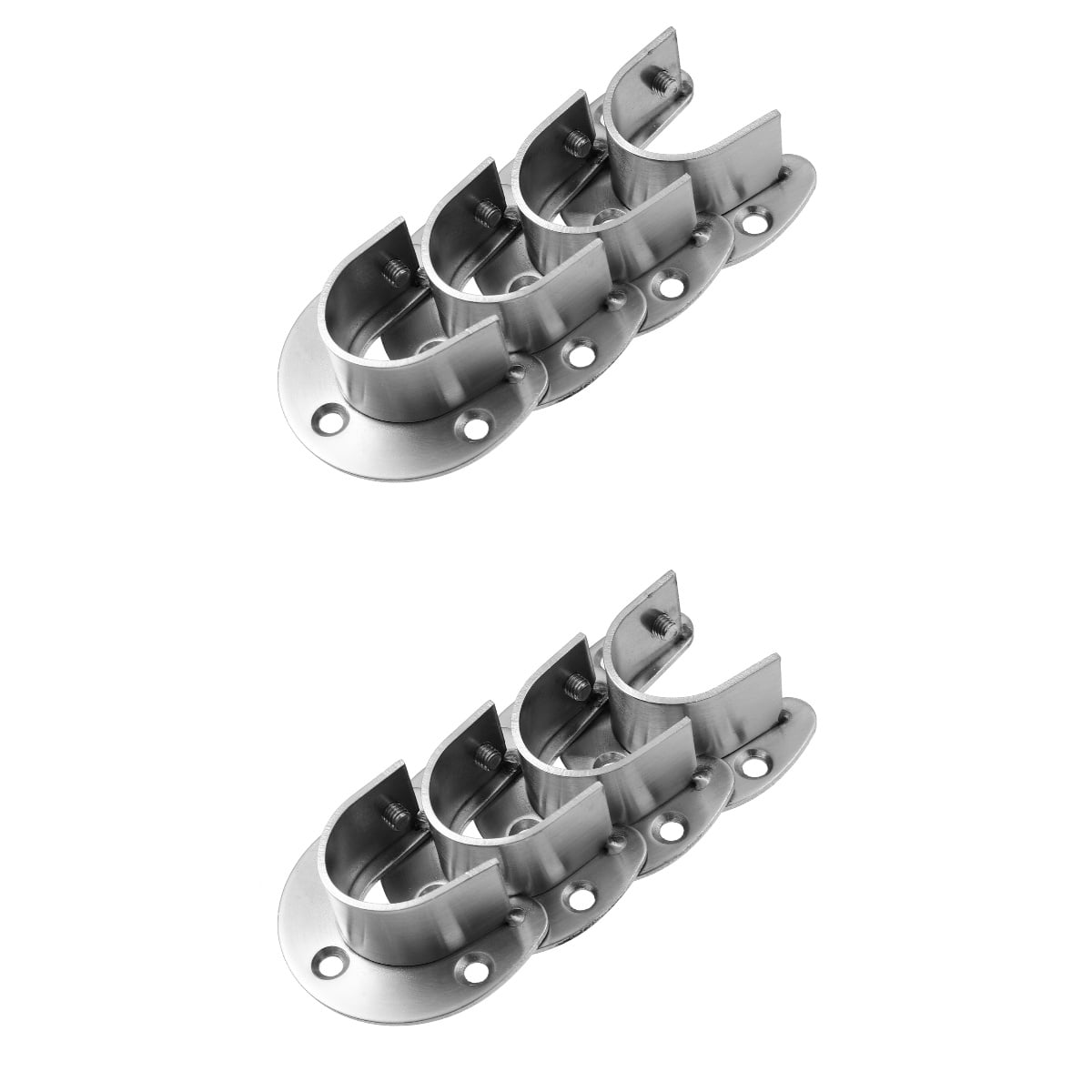 2 Pack Stainless Steel Rod Bracket End Supporter Curtain Brackets Heavy ...