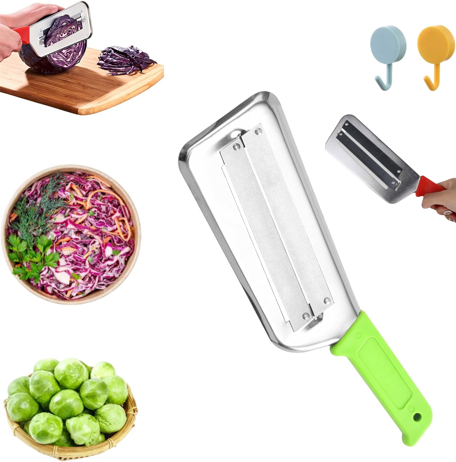 2 Pack Stainless Steel Shredder Knife, 2025 New Stainless Steel Dual ...