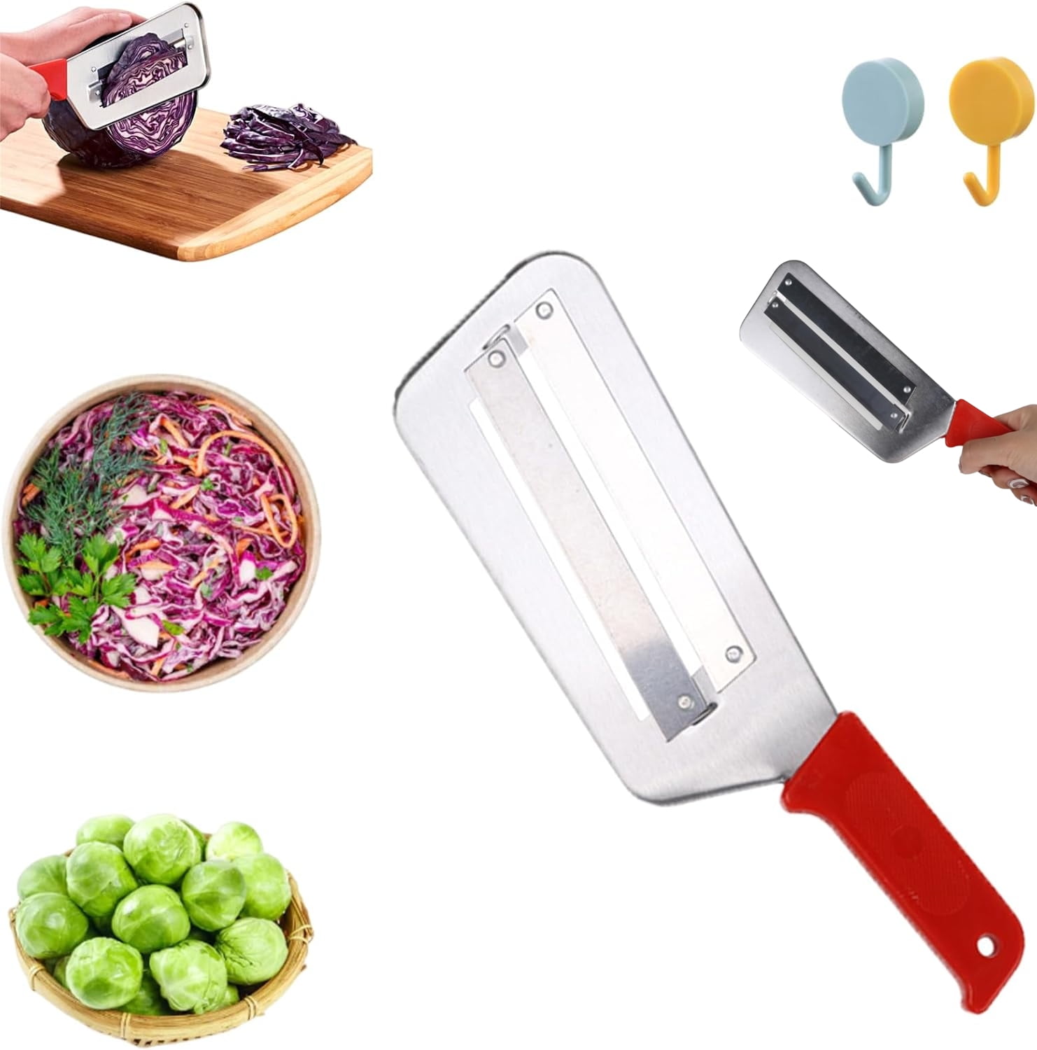 2 Pack Stainless Steel Shredder Knife, 2025 New Stainless Steel Dual ...