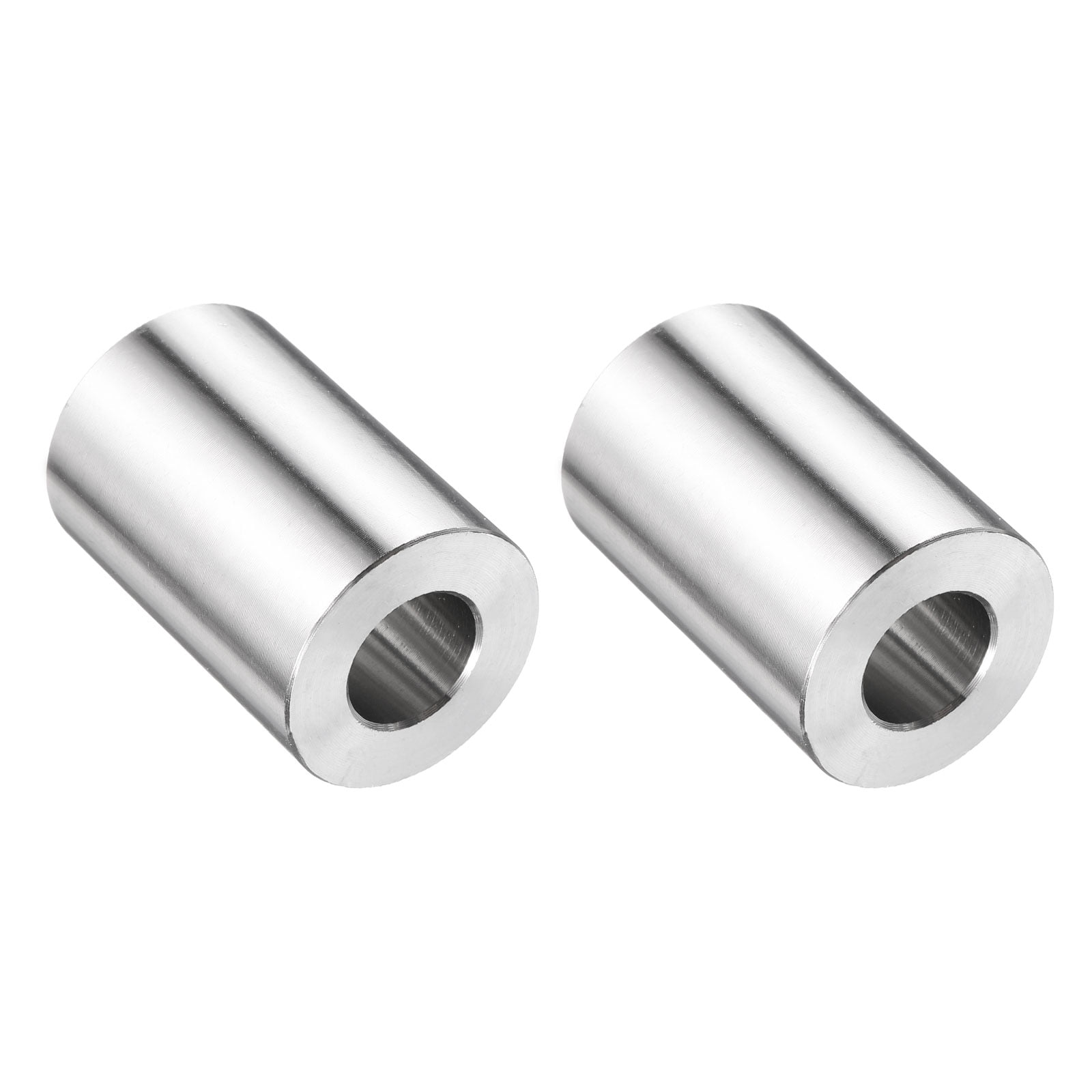 2 Pack Stainless Steel Spacer 1/2" Bore x 1" OD x 1-1/2" Length Screw ...