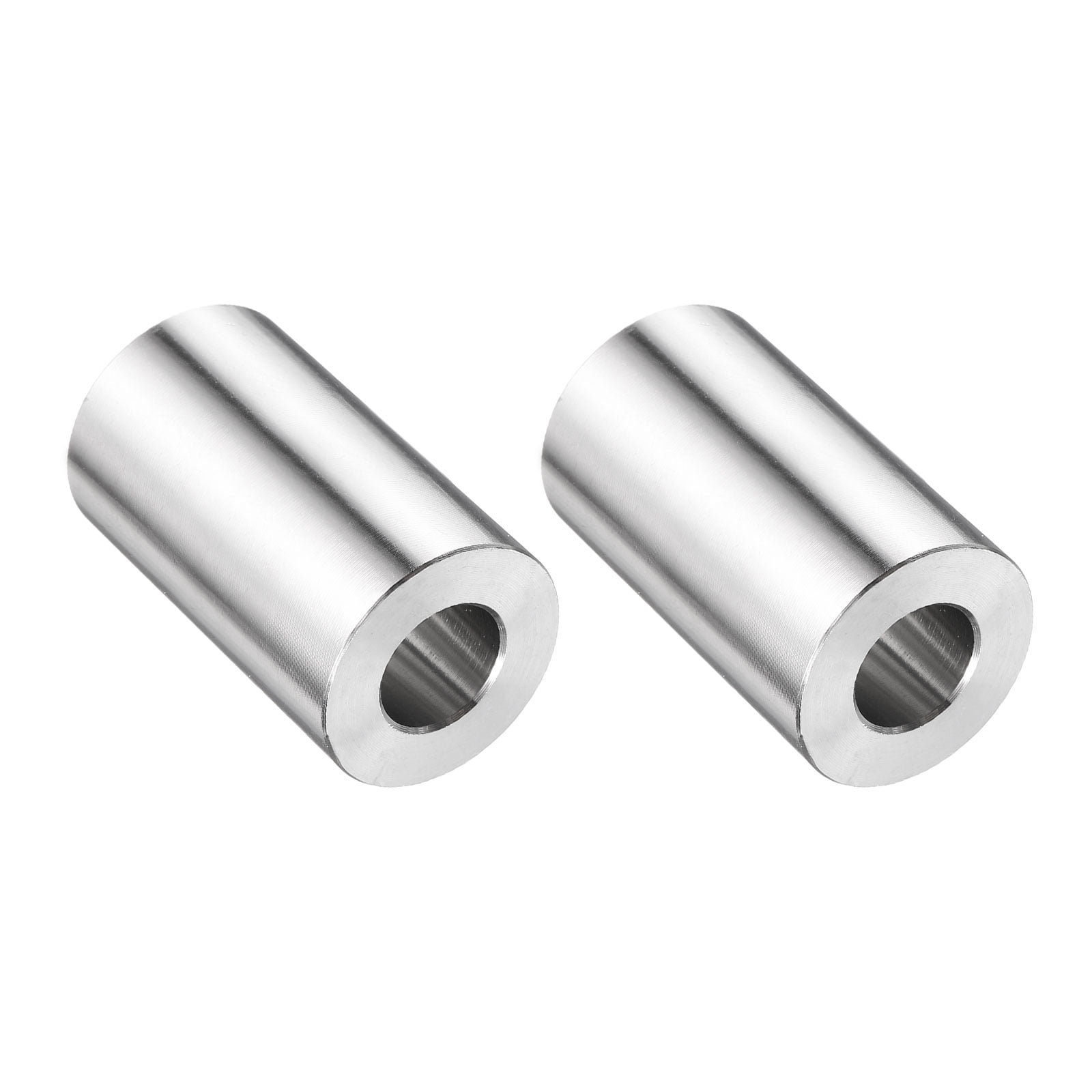 2 Pack Stainless Steel Spacer 1/2" Bore x 1" OD x 1-3/8" Length Screw ...
