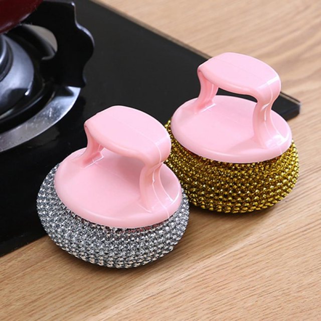 2 Pack Heavy Duty Non-Scratch Stainless Steel Sponges, Dish Scrubber ...