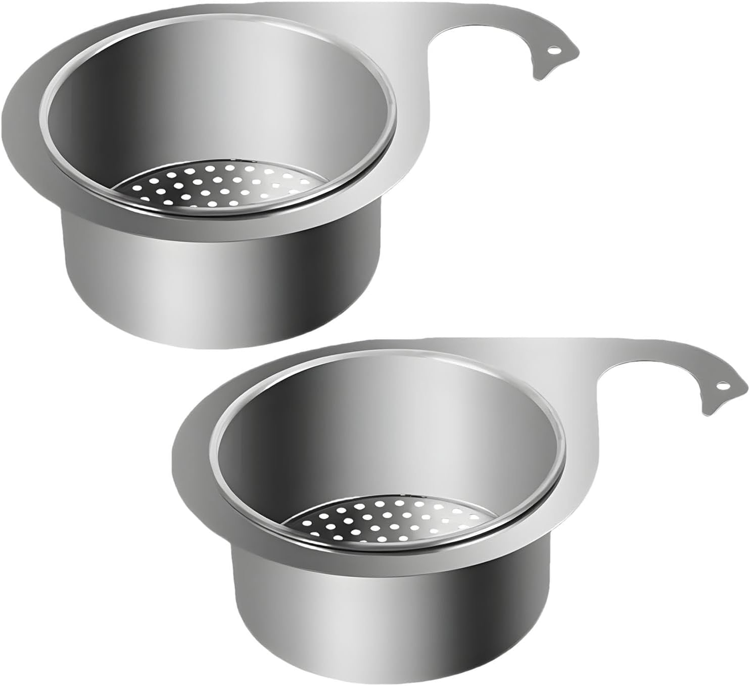 2 Pack Stainless Steel Swan Sink Strainer Basket, Multifunction Hanging ...