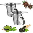 2 Pack Stainless Steel Tea Infuser, SUS 316 Grade Strainers Fine Mesh ...
