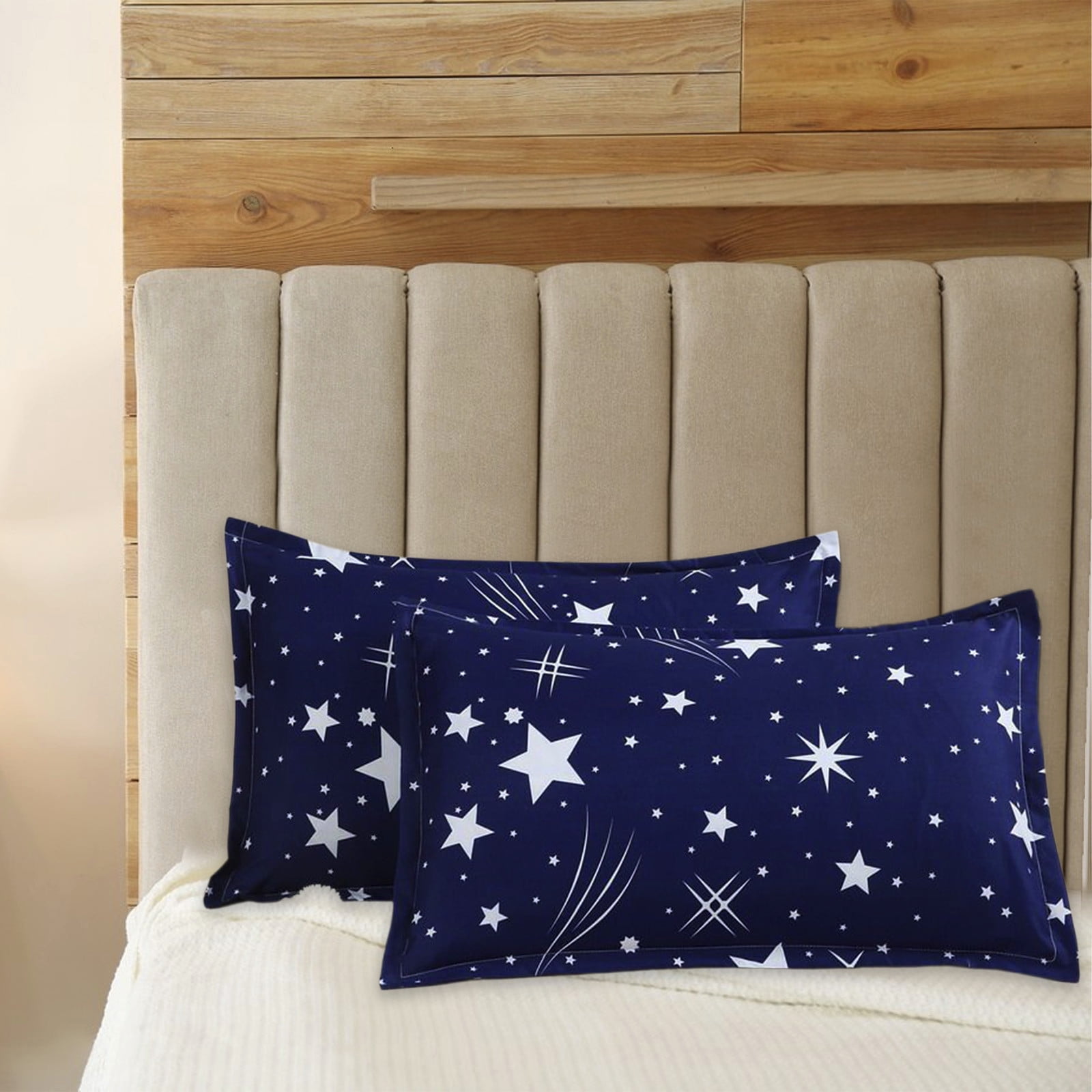 2-Pack Standard Pillow Shams, 19x30 Inch Soft Breathable Polyester ...