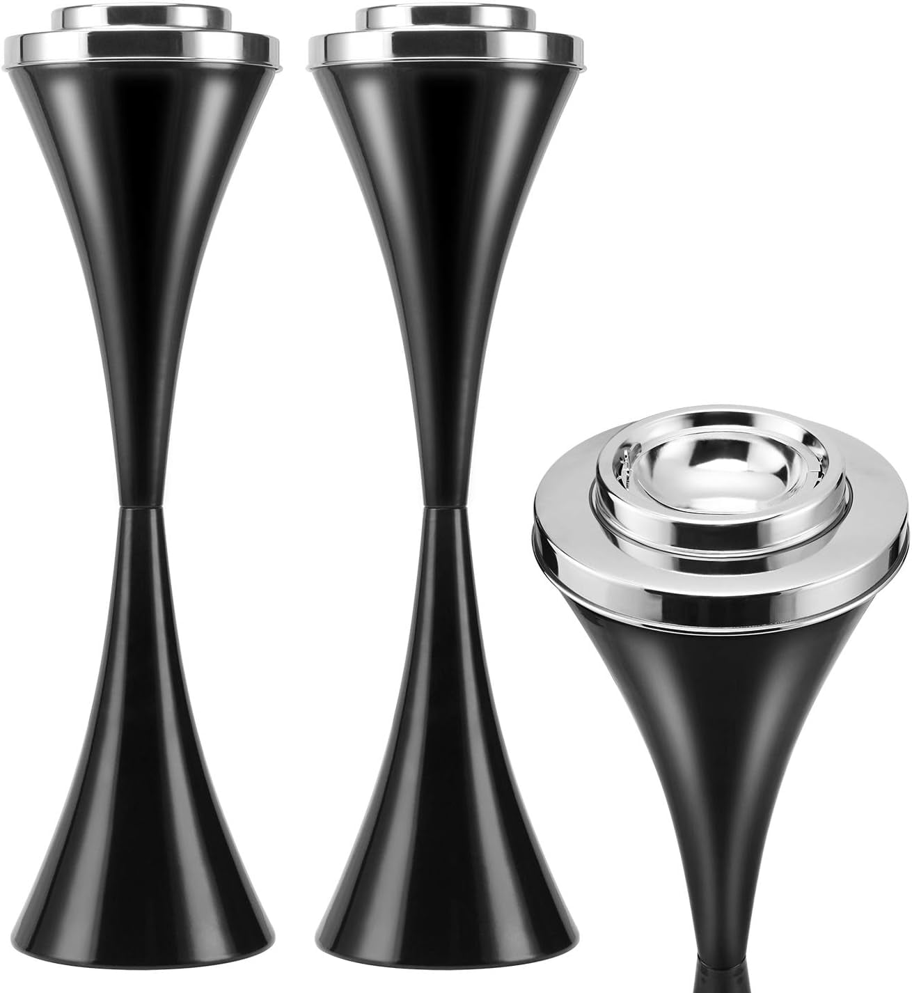 2 Pack Standing Outdoor Ashtray for Home Patio - Windproof Large & Tall ...