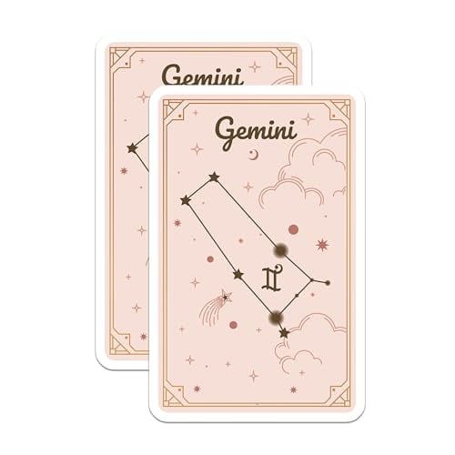 (2 Pack) Star Sign Gemini Decal Magnet - 5" On Longest Side - Sticks to ...