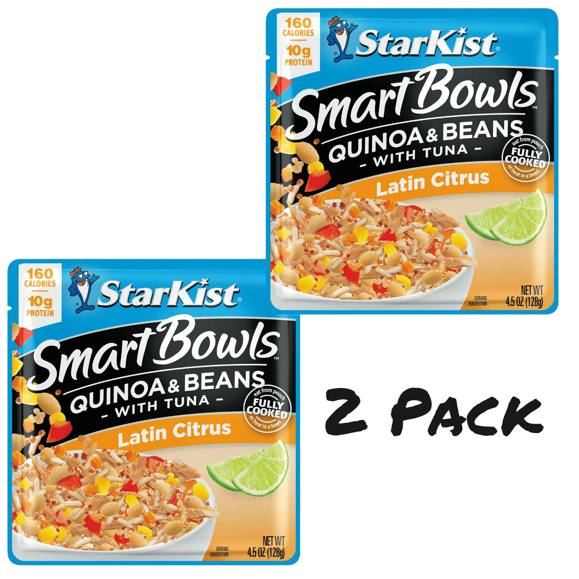 StarKist Smart Bowls Tuna, Quinoa and Beans, Latin Citrus, 2 Pack, 4.5 ...