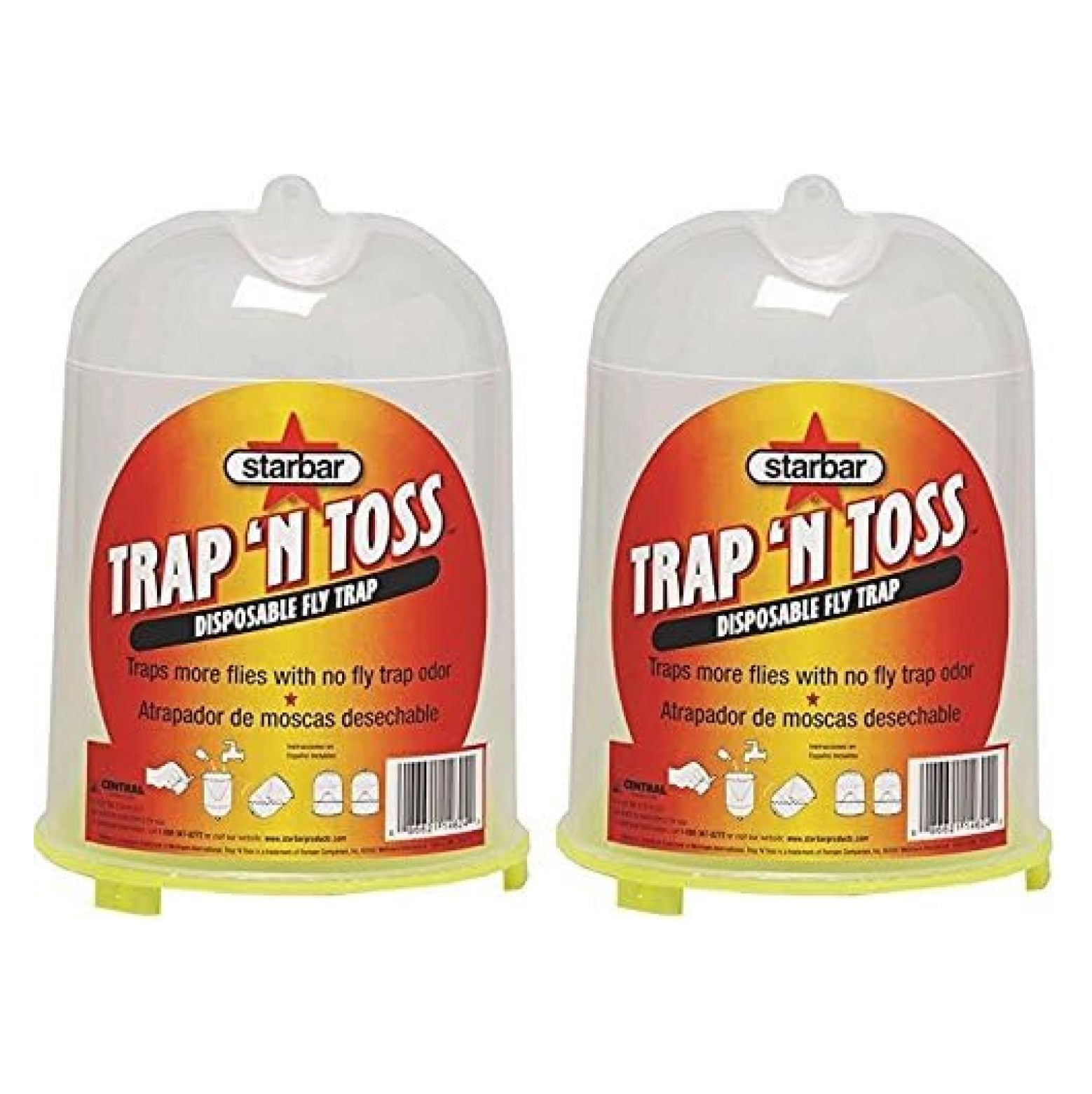 (2 Pack) Starbar 14624 Trap N Toss Disposable Fly Traps - Walmart.com