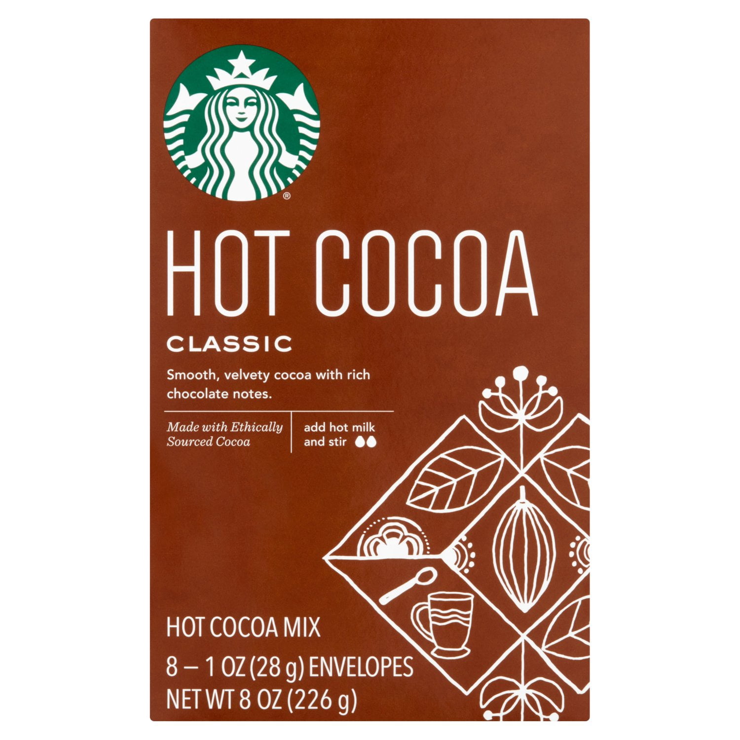 2 Pack - Starbucks Classic Hot Cocoa 8 Count Package May Vary - Walmart.com