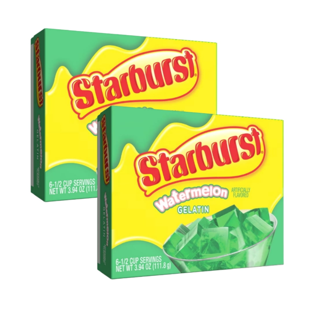 (2 Pack) Starburst Watermelon Gelatin Mix, 6 Servings, 3.94 oz ...