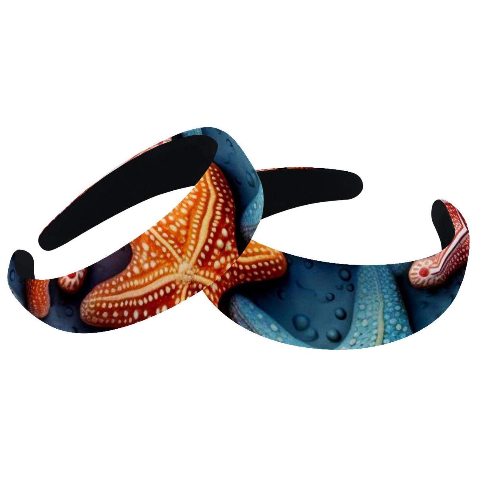 2 Pack Starfish Headbands, Fashion Unisex Hairband Headwear Hair Hoop ...