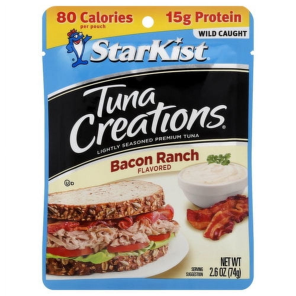 2 Pack - Starkist Tuna Creations Tuna Chunk Light Bacon Ranch 2.6 oz ...