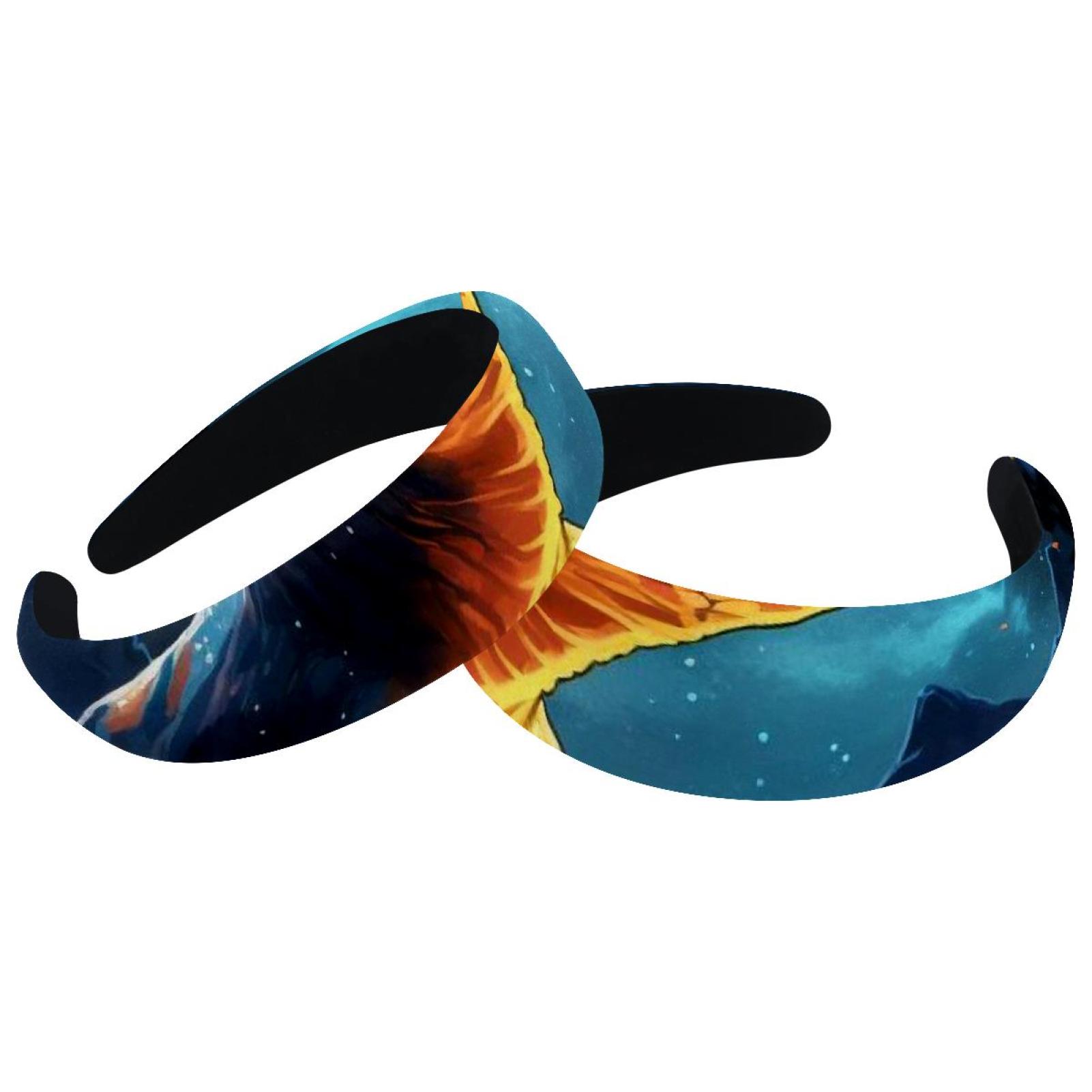 2 Pack Starry Dinosaur Headbands for Women Fashion Wide Headband Yoga ...