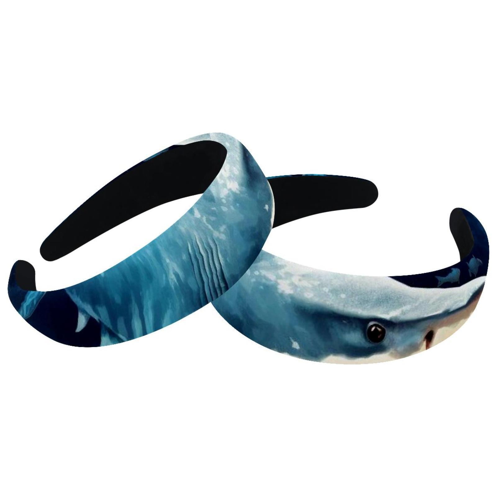 2 Pack Starry Sky Shark Headbands for Women Fashion Wide Headband Yoga ...
