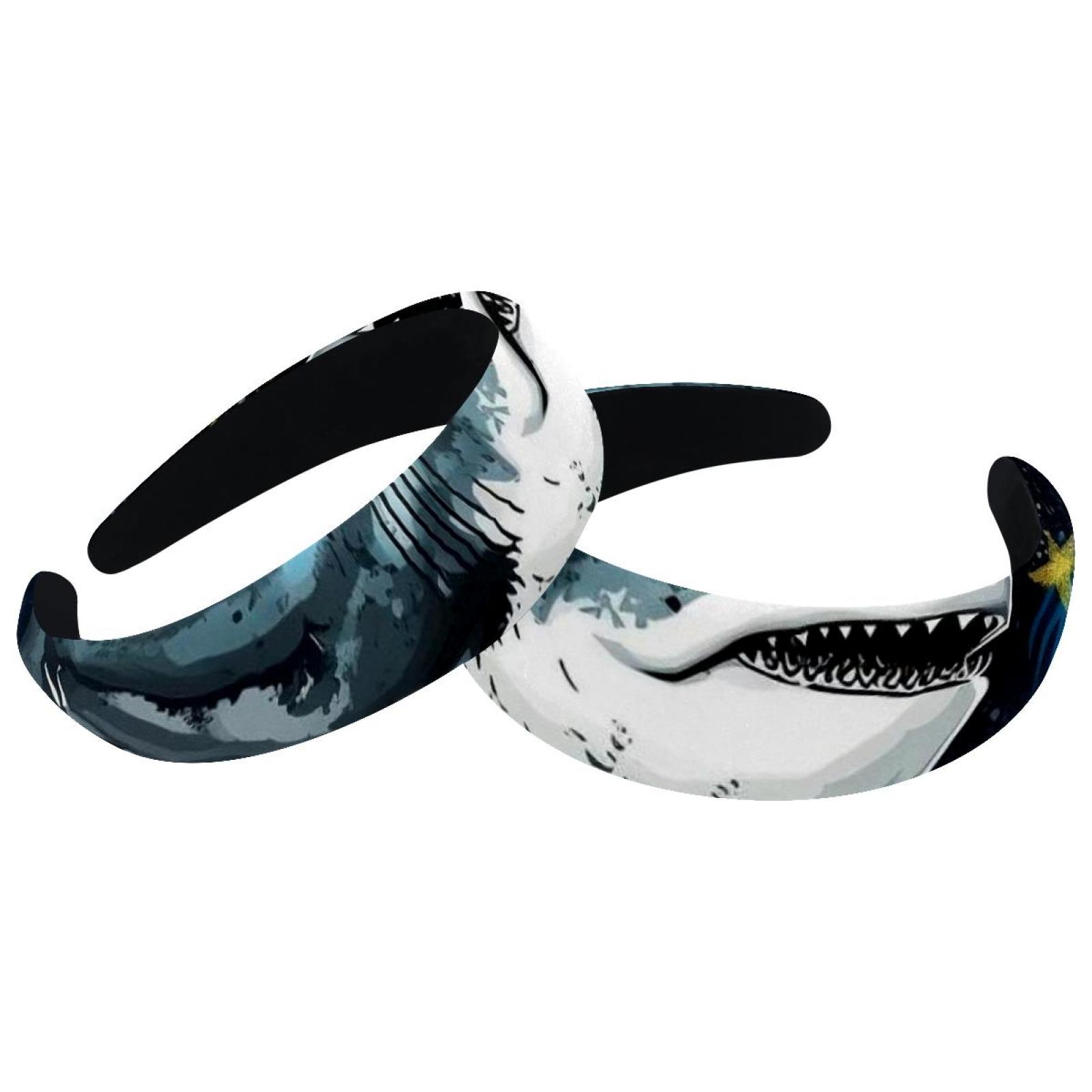 2 Pack Starry Sky Shark Spa Headband - Make up headband - spa headband ...